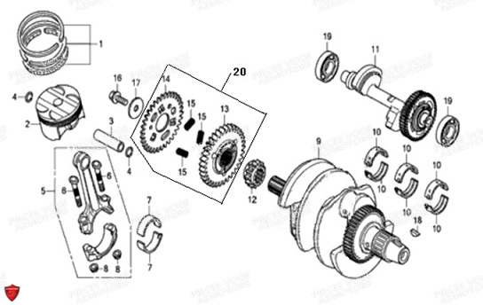130070232-0001 VOGE microfiches pièces détachées JEU DE SEGMENTS VOGE ...